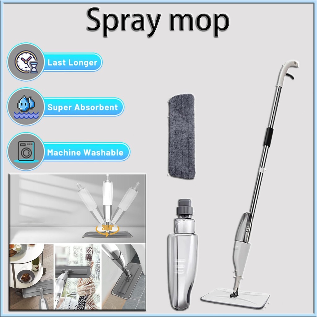 Spray Mop Lazy Rotating Mop Flat Mop Washable Household Mop Floor mop ...