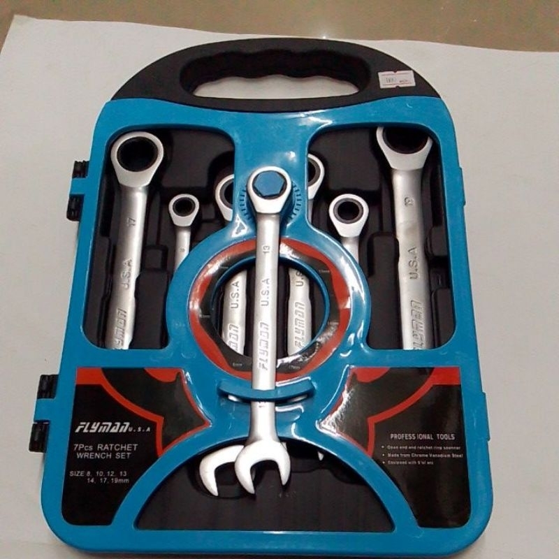 RATCHET WRENCH SET 7 PIECES HEAVY DUTY ORIGINAL FLYMAN | Shopee Philippines