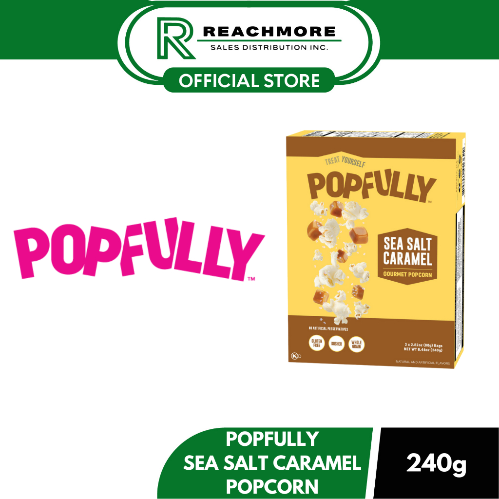 Popfully Sea Salt Caramel Popcorn 240g | Shopee Philippines