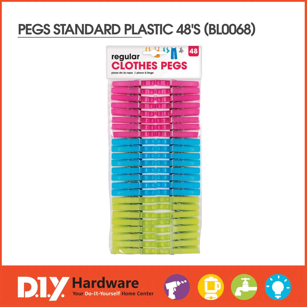 Pegs Standard Plastic 48's (BL0068) | Shopee Philippines