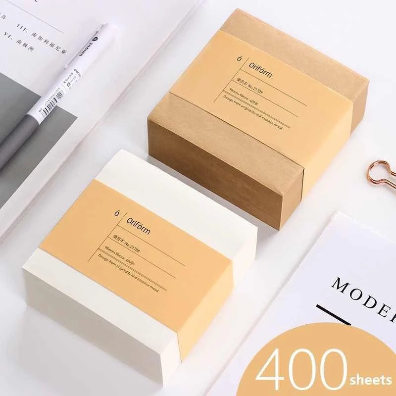 Kraft / Creamy White Sticky Notes (400 Sheets) | Shopee Philippines