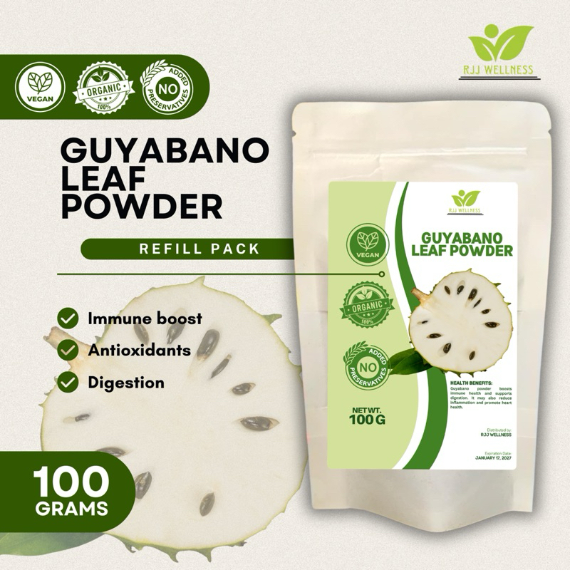 Guyabano/Soursop Leaf Powder by RJJ Wellness 100% Pure Organic | Shopee ...