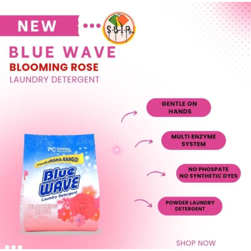 BLUE WAVE BLOOMING ROSE POWDER LAUNDRY DETERGENT 800G | Shopee Philippines
