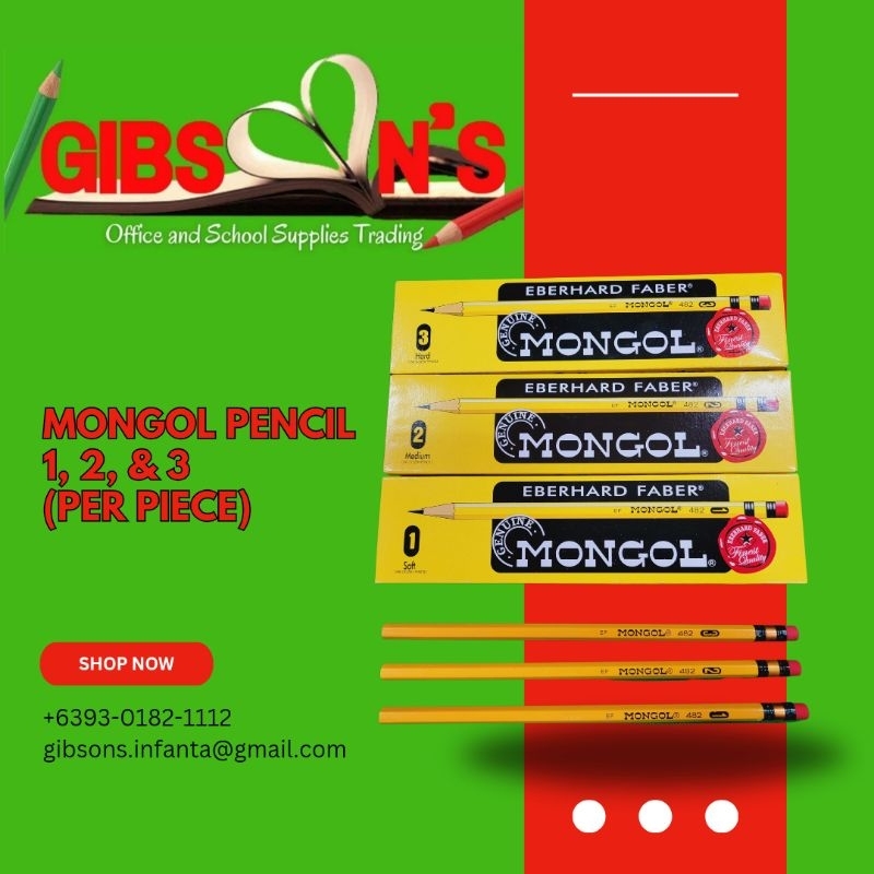 GENUINE EF MONGOL PENCIL 482 1, 2, & 3 (Per Piece) | Shopee Philippines