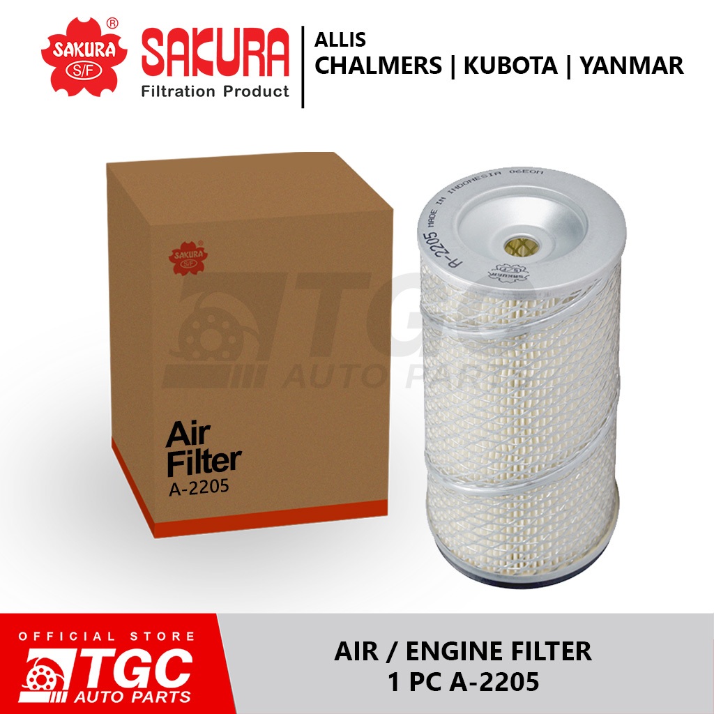 Sakura Air Filter A2205 Allis Chalmers / Kubota / Yanmar P101275/AF435 ...