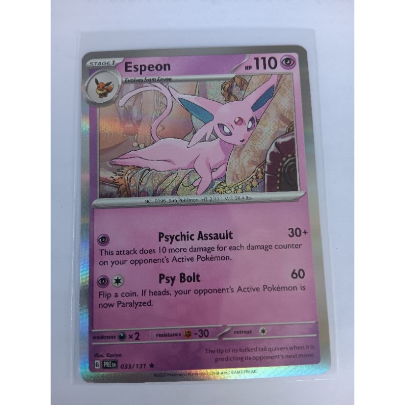 Pokemon TCG Espeon 033/131 Prismatic Evolution Holo Rare | Shopee ...