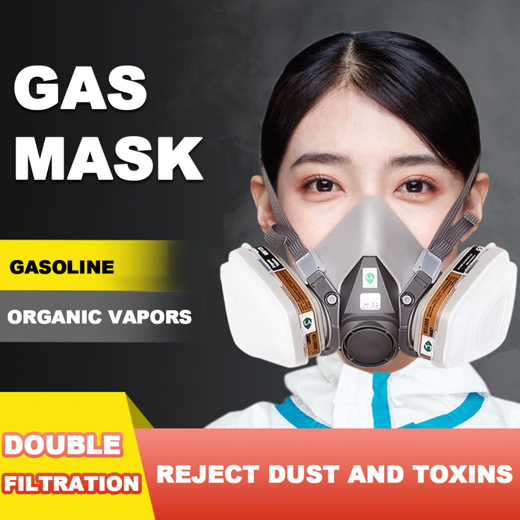 Dust Mask Dual Filter Gas Respirator Mask Chemical Anti-DustPaint ...