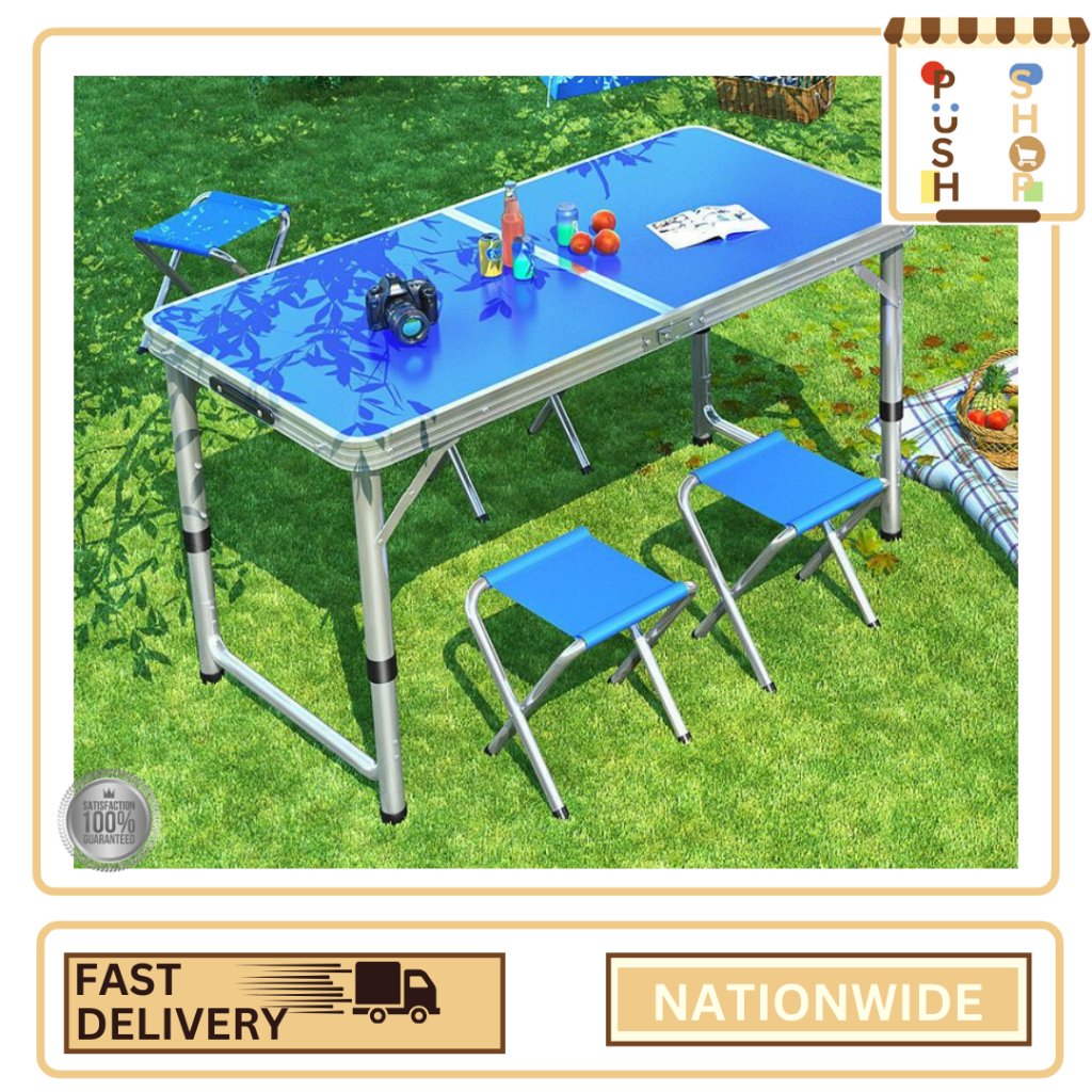 Heavy Duty Folding Table Aluminum Table for Indoor & Outdoor Portable ...