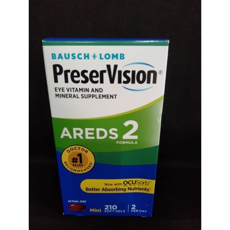 210 Softgels PRESERVISION AREDS 2 Eye Vitamin Imported from USA Aurhentic | Shopee Philippines