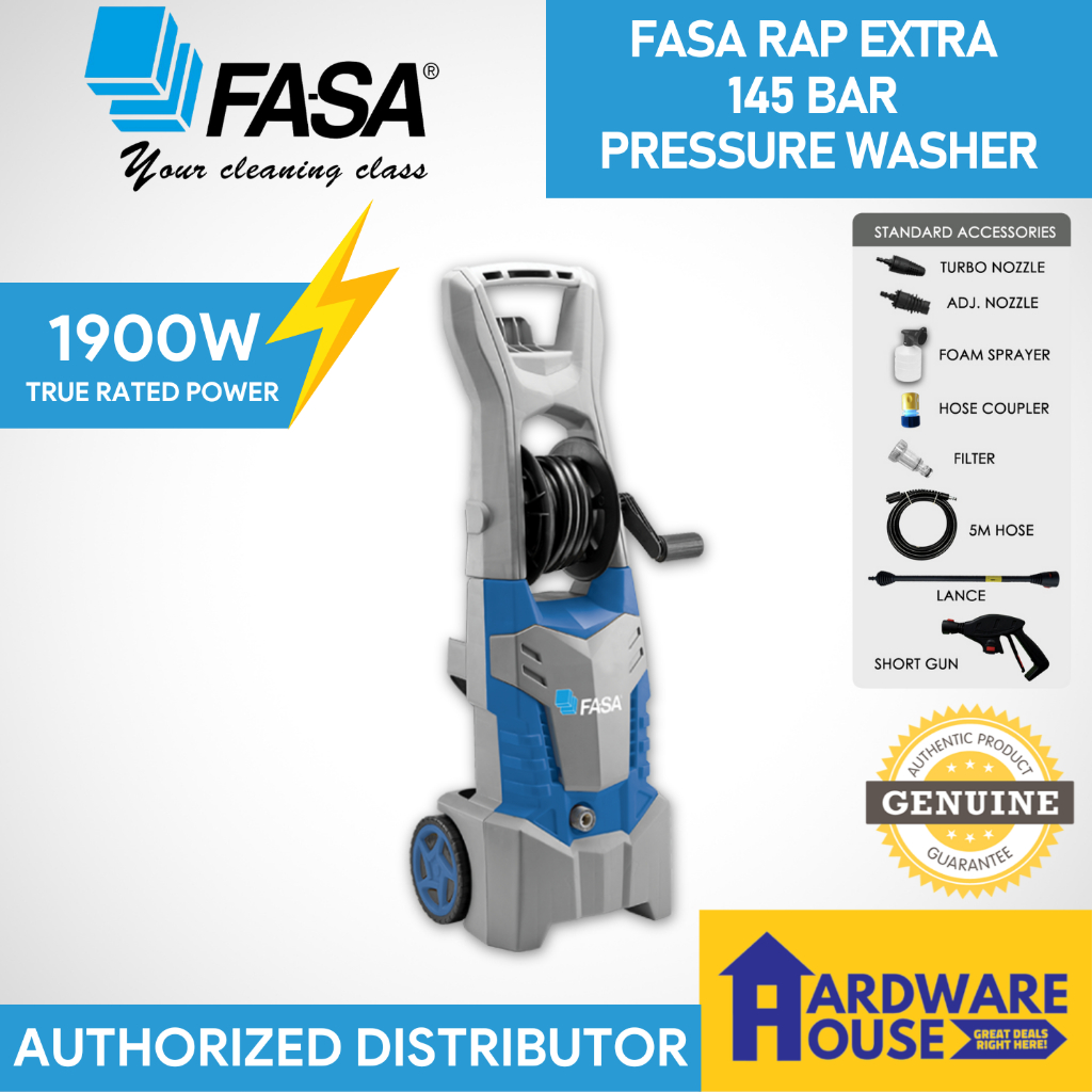 ORIGINAL FASA RAP EXTRA 145 Bar High Pressure Washer Portable Power ...