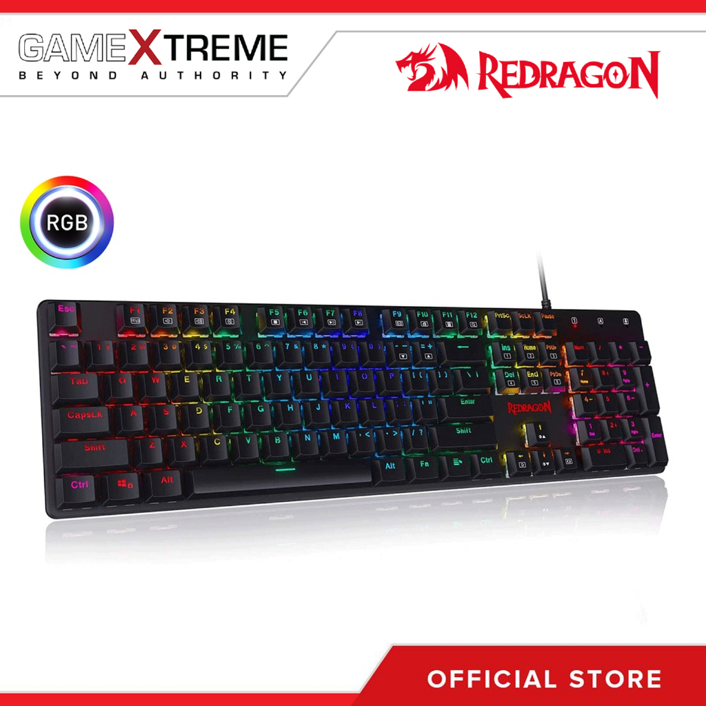 Redragon Shrapnel RGB 104 Keys Mechanical Gaming Keyboard Brown Switch ...