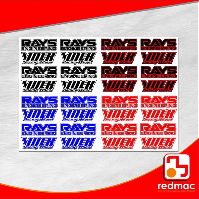 VOLK RAYS STICKER SET 8PCS PRINTED LAMINATED | Shopee Philippines