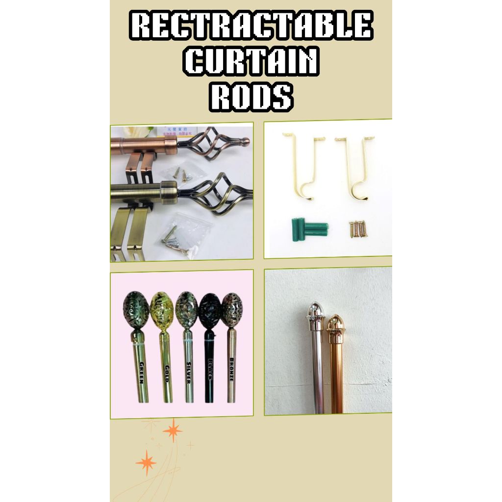 Retractable Curtain Rods 1, 2 or 3 Mtr | Shopee Philippines