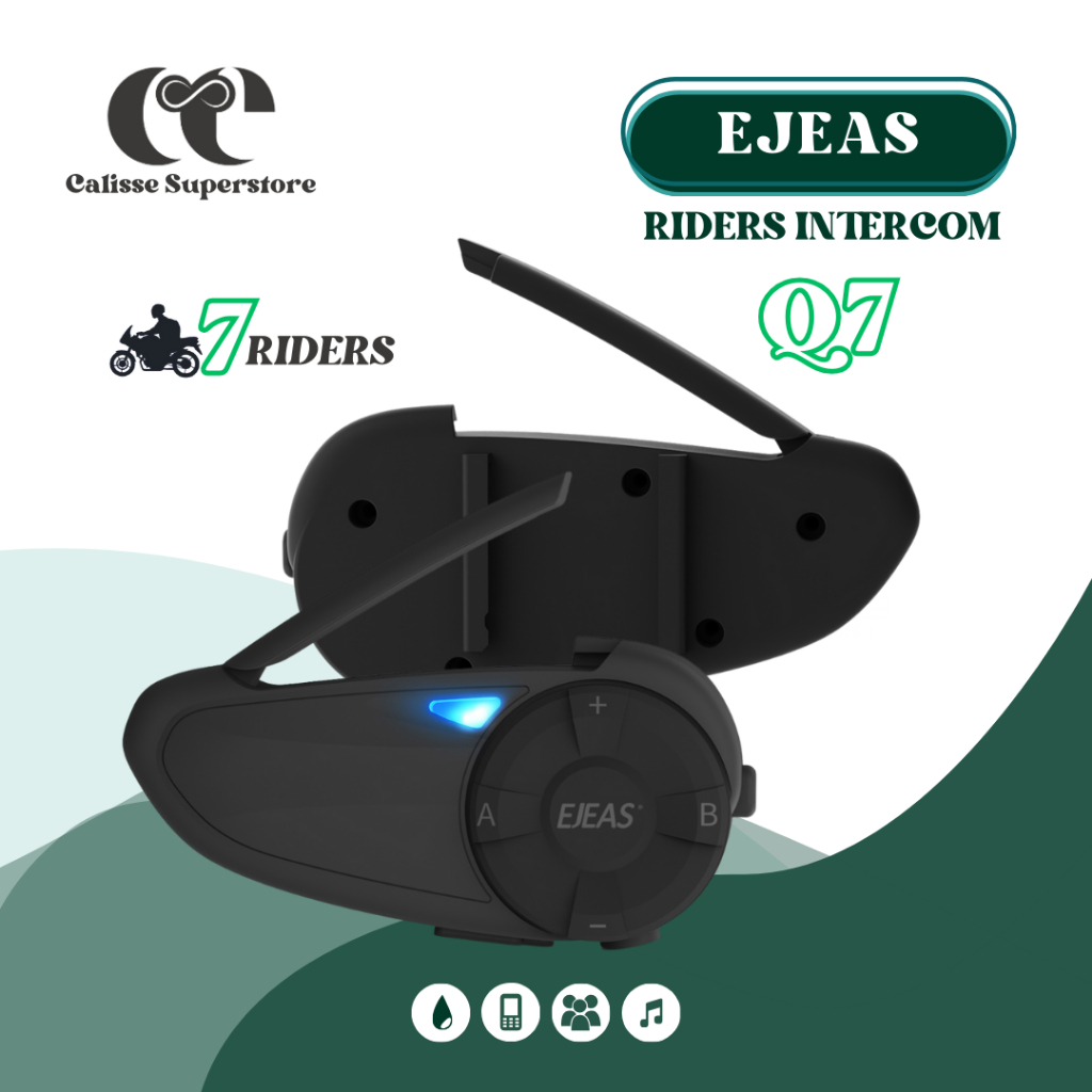 EJEAS Rider Intercom Q7 Motorcycle Helmet Bluetooth Intercom 7 Rider ...