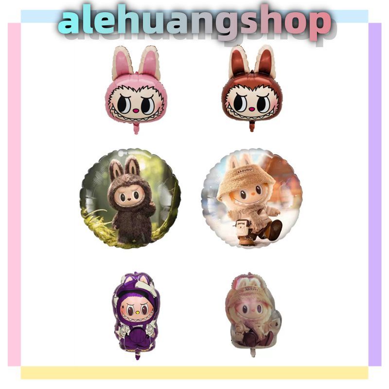 Labubu Mylar Foil Balloon Decoration Happy Birthday Partyneeds Supplies ...