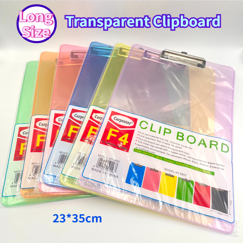 Clipboard Long Transparent Writing Pad PP Hardboard Waterproof Writing ...