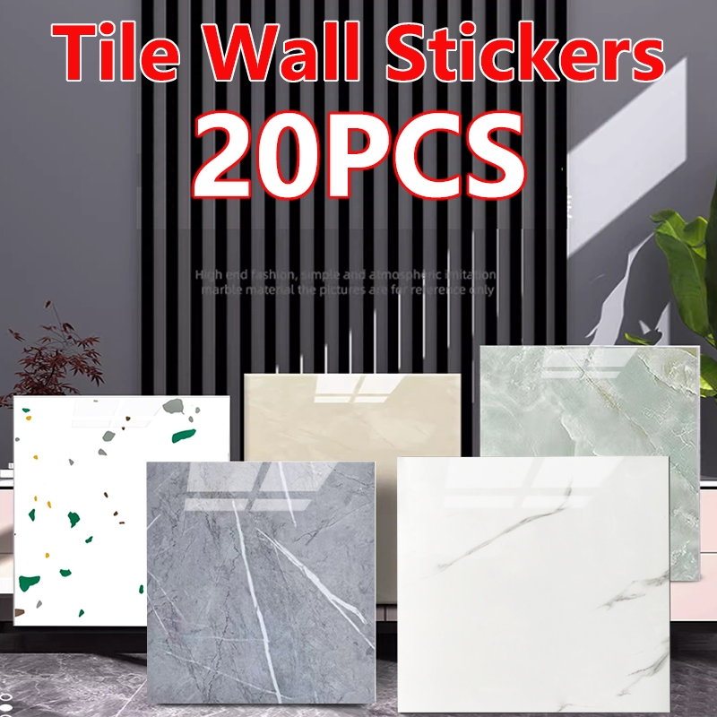 20PCS 30*30cm Marble Wallpaper Adhesive Waterproof Marble Wall Sticker ...