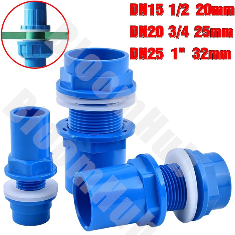 Aquarium Inlet Outlet Connector Fish tank PVC pipe fittings Garden ...