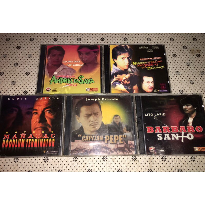 Vintage Pinoy Aksyon Movies Original VCD Ft. Eddie Garcia Erap Estrada ...