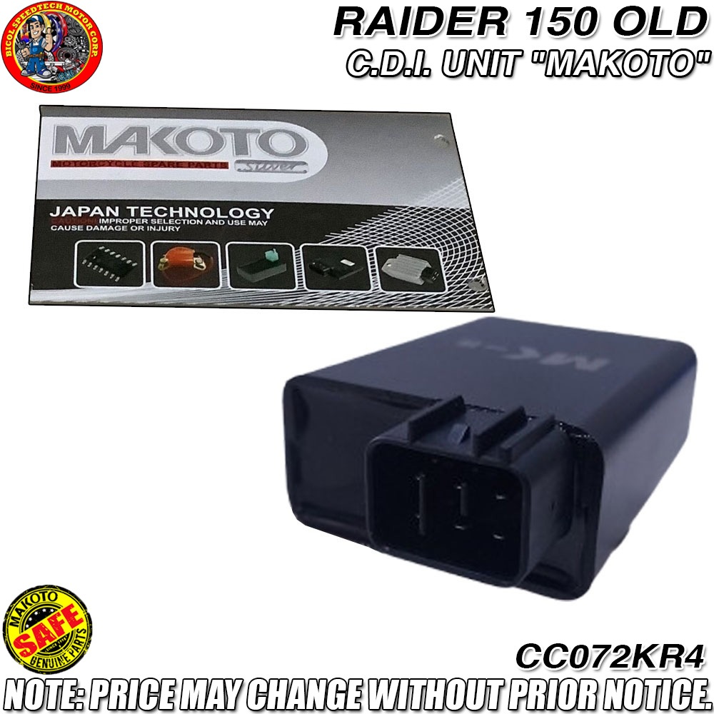 CDI UNIT MAKOTO RAIDER 150 OLD, RAIDER 125/SHOGUN 125, RAIDER J-110 ...