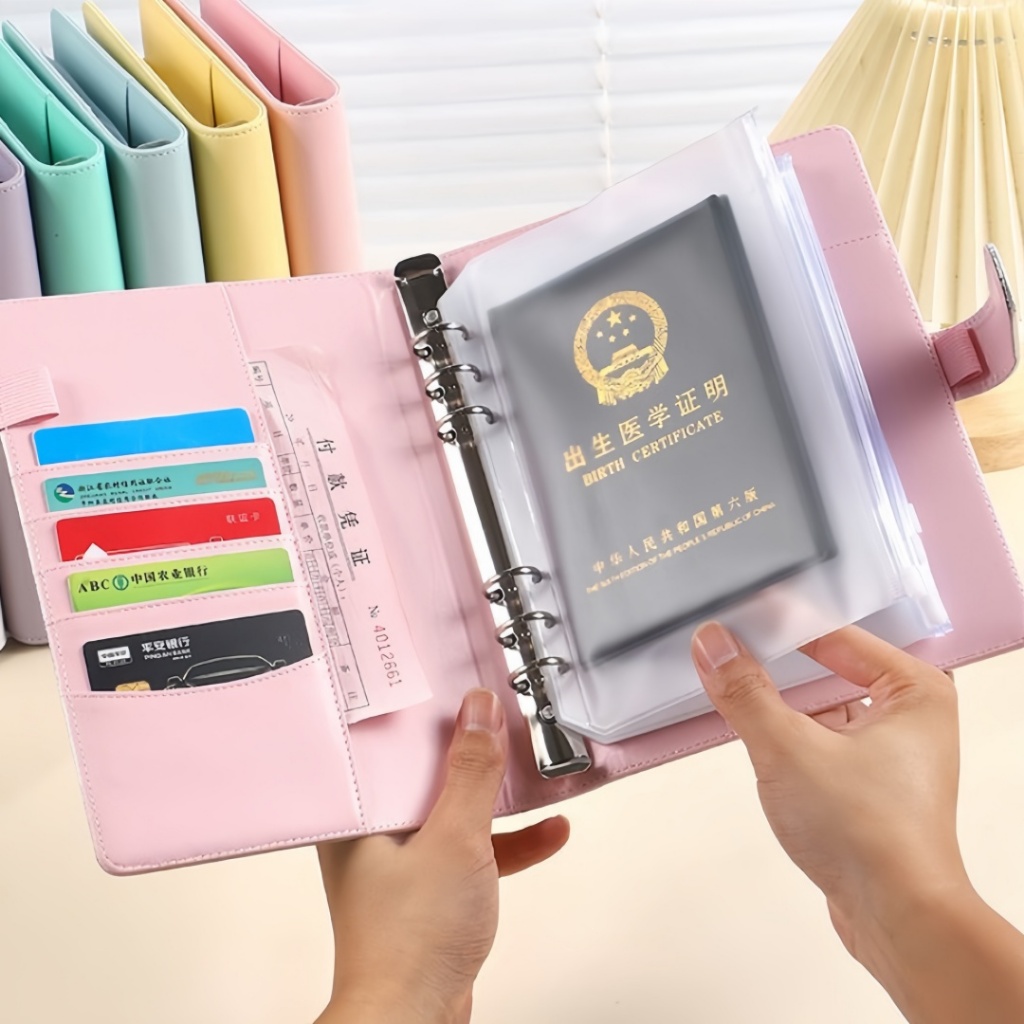 A5 Certificates Storage Bag Multifunctional Binder Card Protective ...