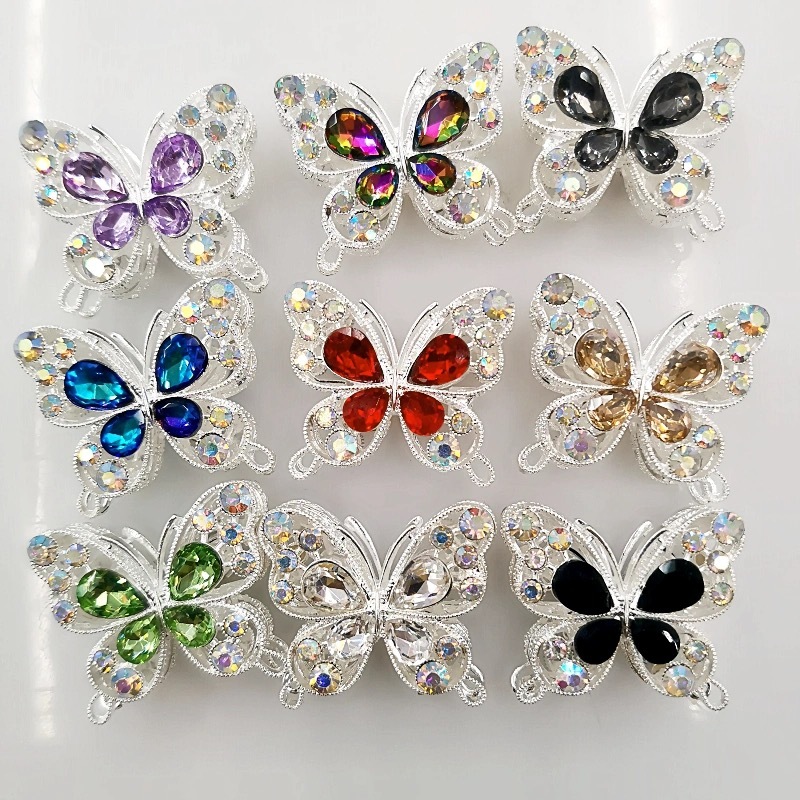 Jibbitz For Crocs diamond-studded butterfly design DIY hole shoes shoe ...