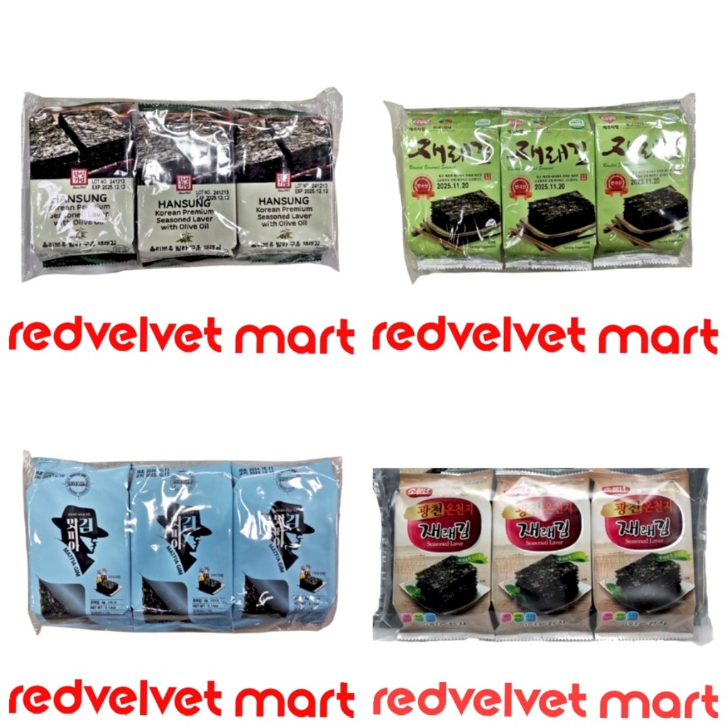 KOREAN SEAWEED BY 3PCS PER PACK REDVELVETMART | Shopee Philippines