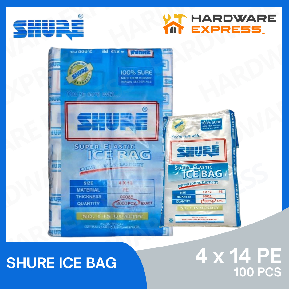 Shure Ice Bag Plastic 4 x 12 100pcs & 500pcs | Shopee Philippines