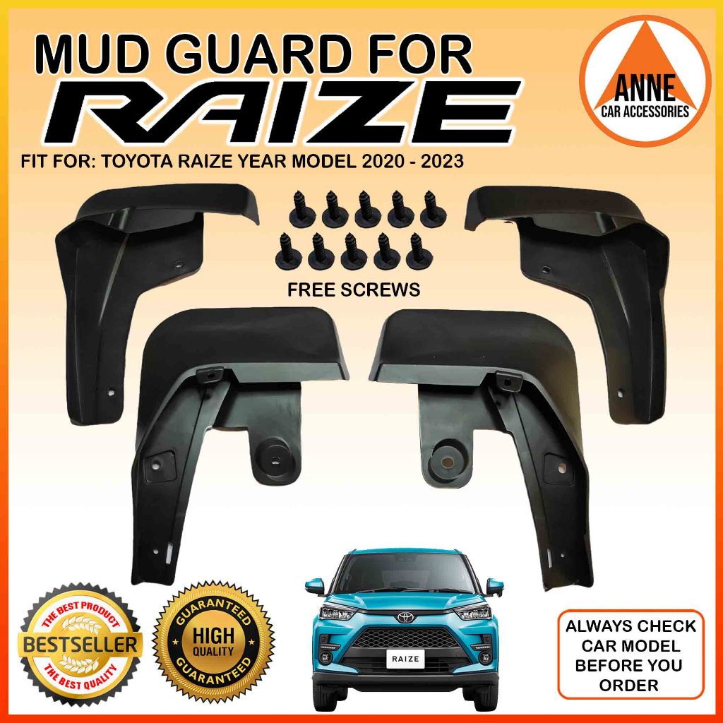 WITH Free Screw Set Mud Guard Toyota Raize 2022 2023 2024 2025 Mud ...