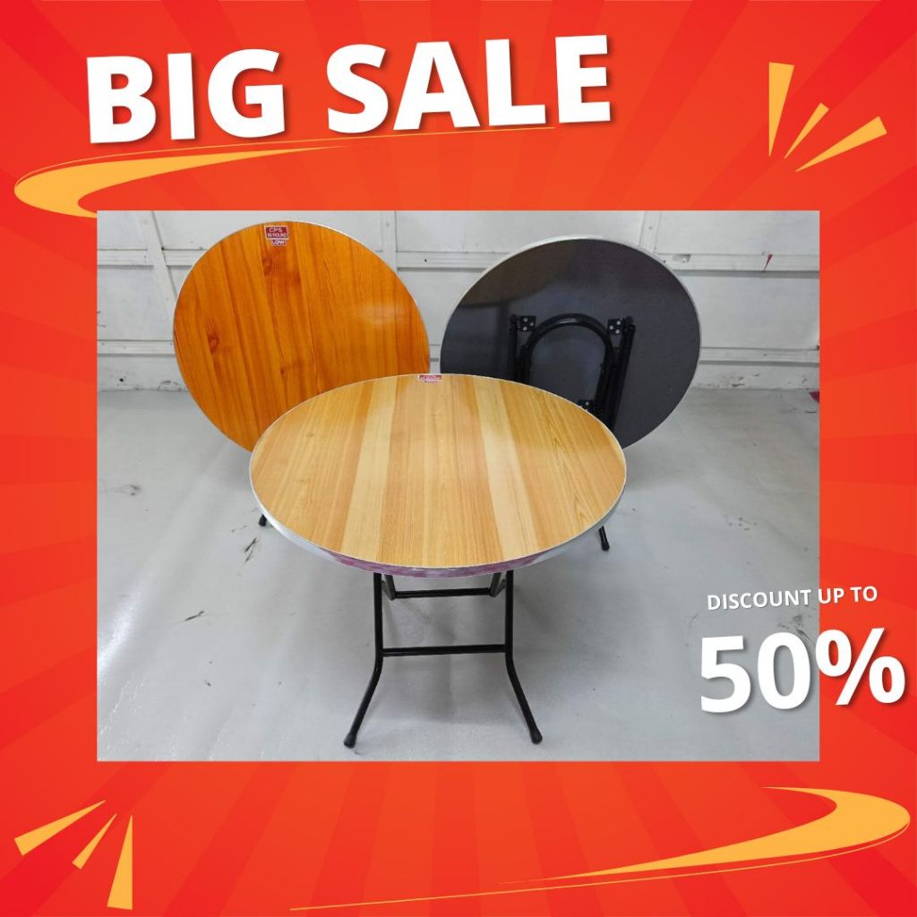 80cm Round Table / Folding Table / lamesa / Space saving Table ...