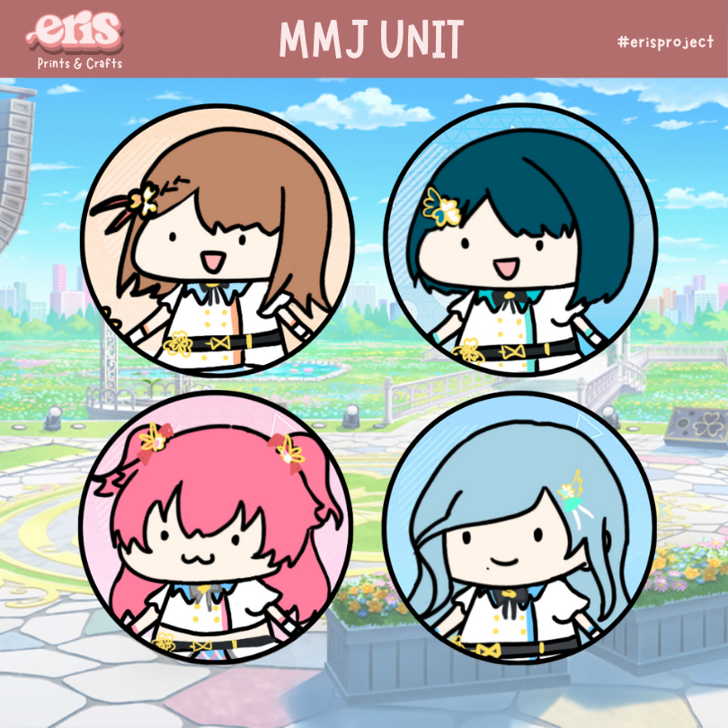 Project Sekai MORE MORE JUMP: Minori, Haruka, Airi, Shizuku 32mm Pins | Shopee Philippines