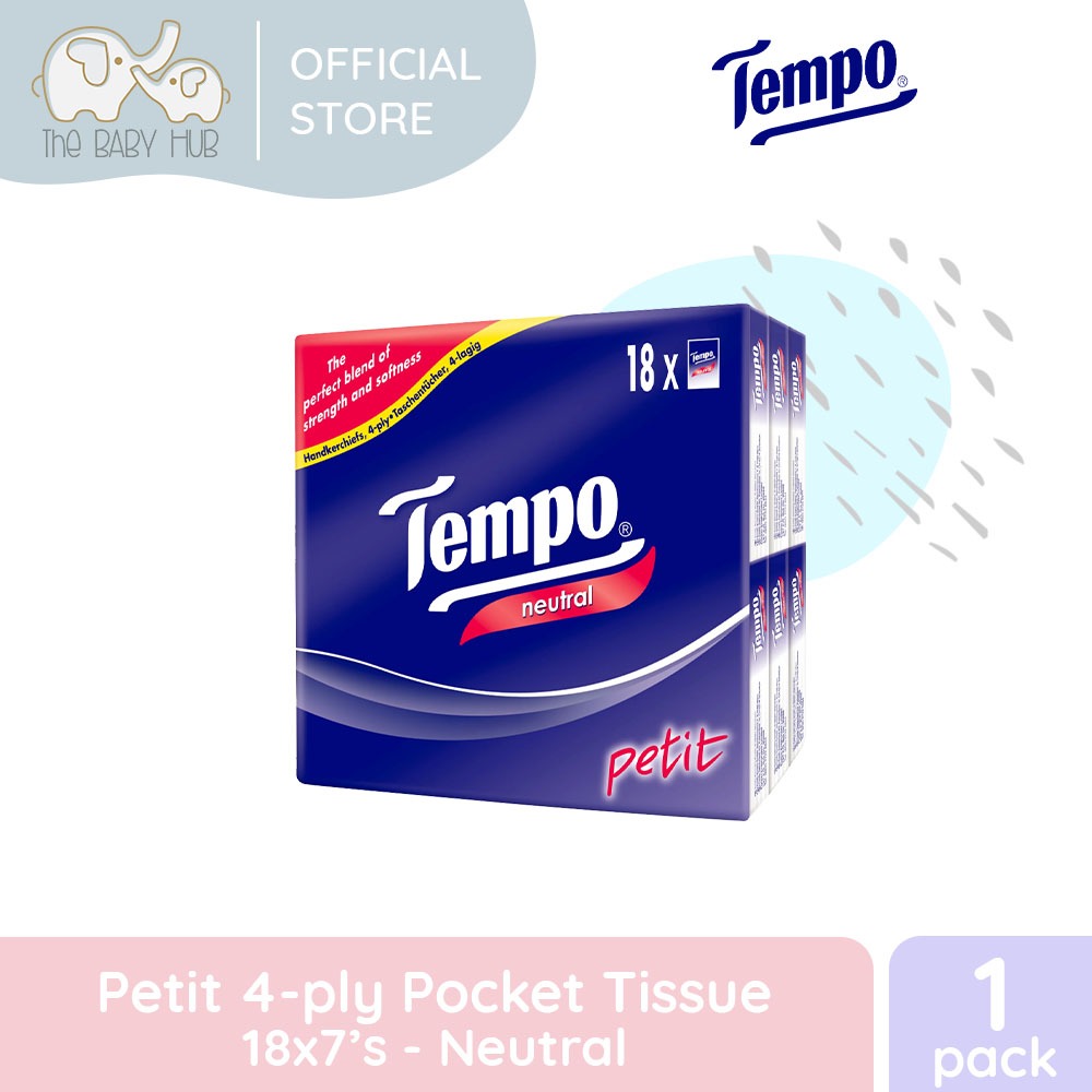 Tempo Petit Neutral 4ply Pocket Tissue (18x7s) | Shopee Philippines