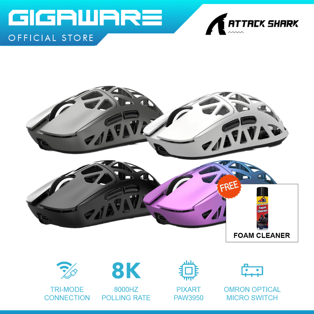 Attack Shark R2 Magnesium Alloy Superlight Tri-mode Gaming Mouse ...