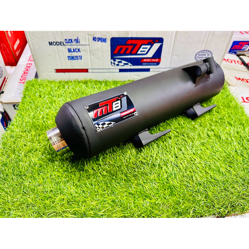 mt8 Pipe for Click v2 and v3 125 and 150CC stainless tip black version ...
