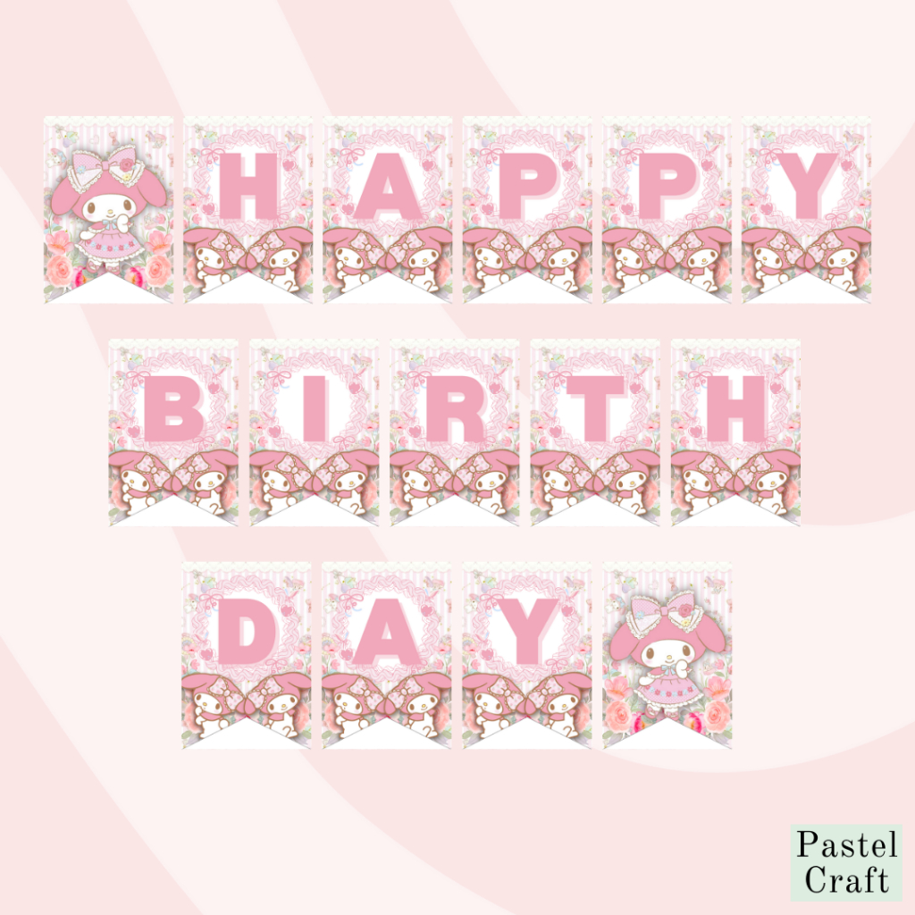 My Melody Customized Banner (Message us before you order. Price is per ...