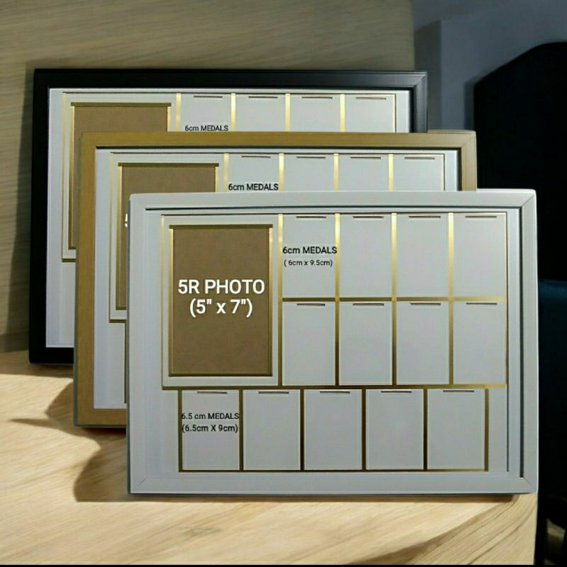 13 MEDAL SLOTS WITH 5R PHOTO SLOT MEDAL GLASS FRAME | Shopee Philippines