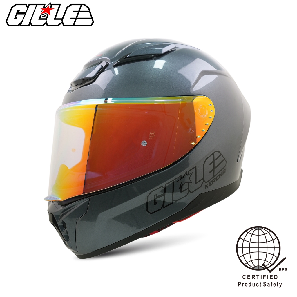GILLE FF007 Kerena Mono Color Revo Lens Full Face Single Visor ...
