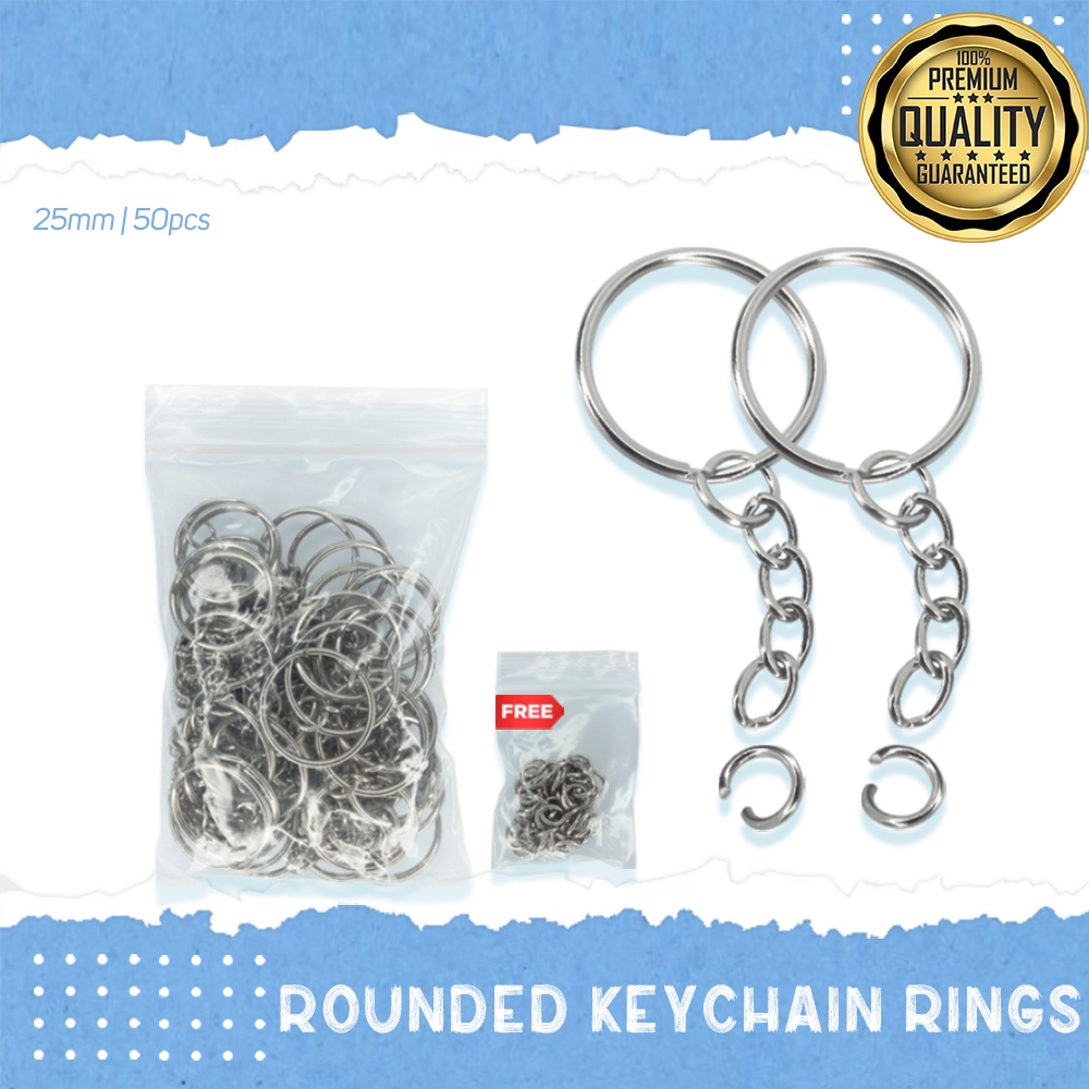 25mm Rounded Keychain Rings（50pcs/pack) | Shopee Philippines