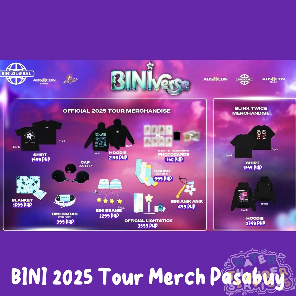 BINI Merch Grand BINIVerse Official 2025 Tour Merchandise Pasabuy Pre ...