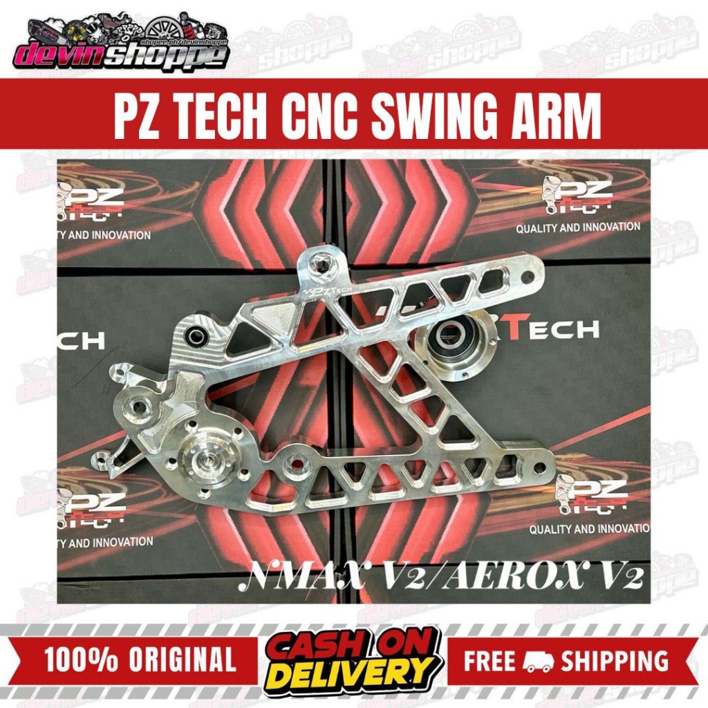 PZ TECH CNC SWING ARM NMAX V2 / AEROX V2 SILVER | Shopee Philippines