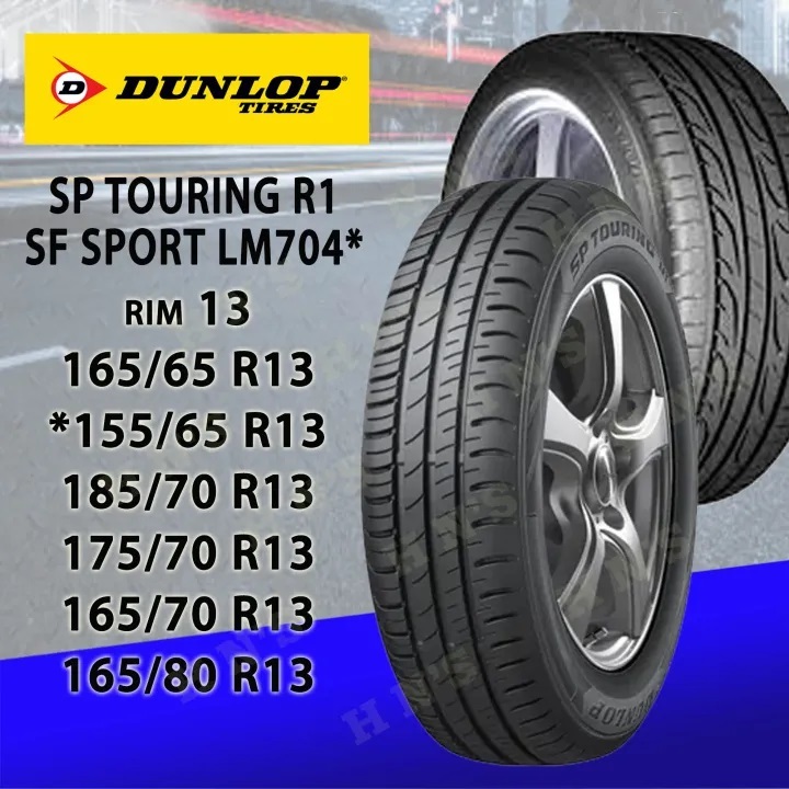 Dunlop Tires R13 SP Touring R1 / SF Sport LM704 ( 155/65 R13 , 165/65 R13 ,165/70 R13 , 165/80 ...