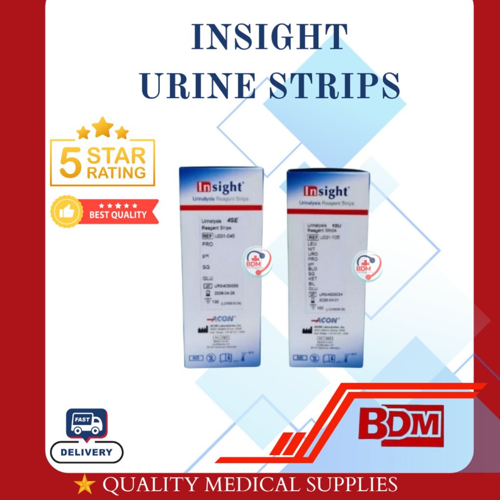 [Fast Shipping] Insight | Urinalysis Reagent Strips, 100's (4SE/10SE ...