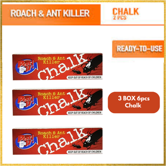 3 BOX ( 6 PCS CHALK) PEST OFF! ROACH AND ANT KILLER CHALK 15G | Shopee ...