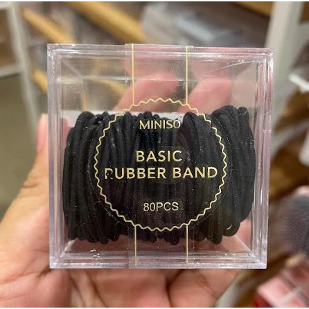 MINISO BLACK SMALL HAIR LOOP 80PCS | Shopee Philippines