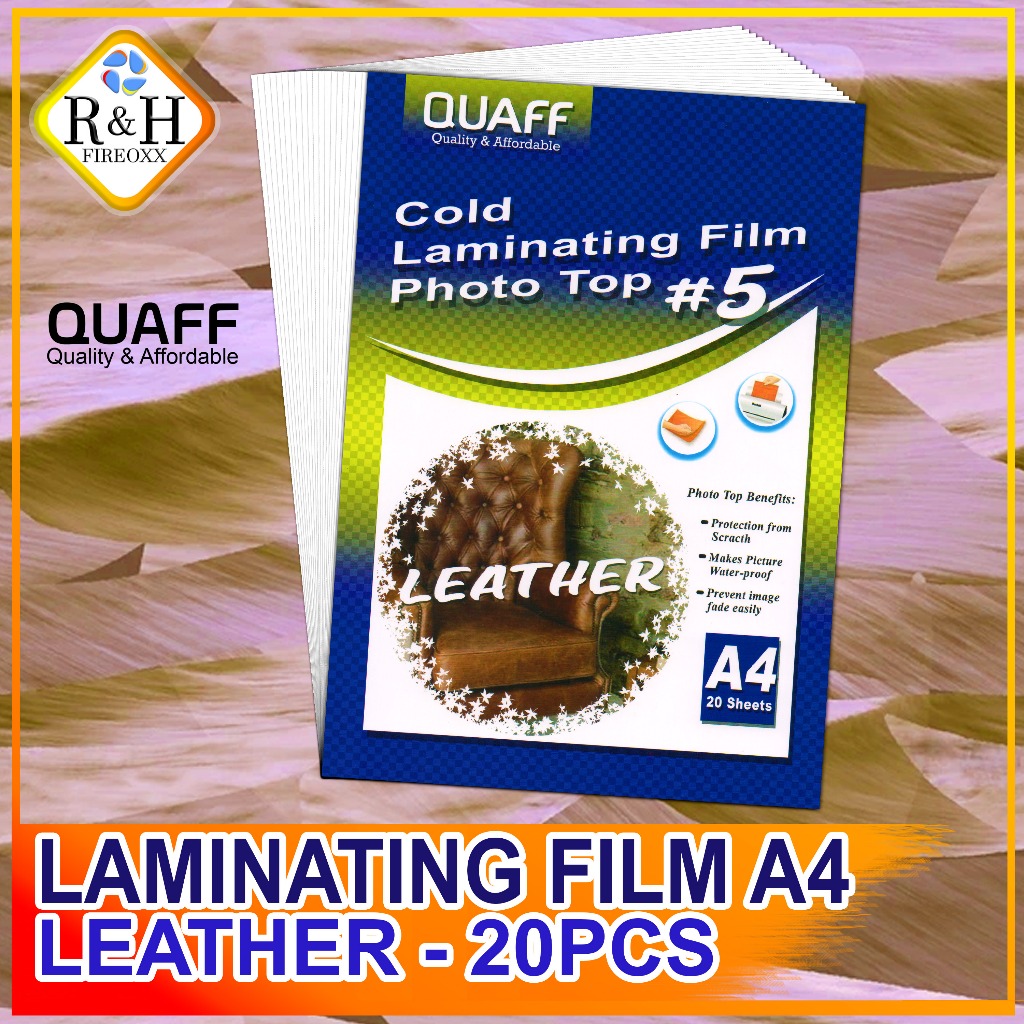 QUAFF LAMINATING FILM | A4 Leather #5 | 20pcs | Shopee Philippines