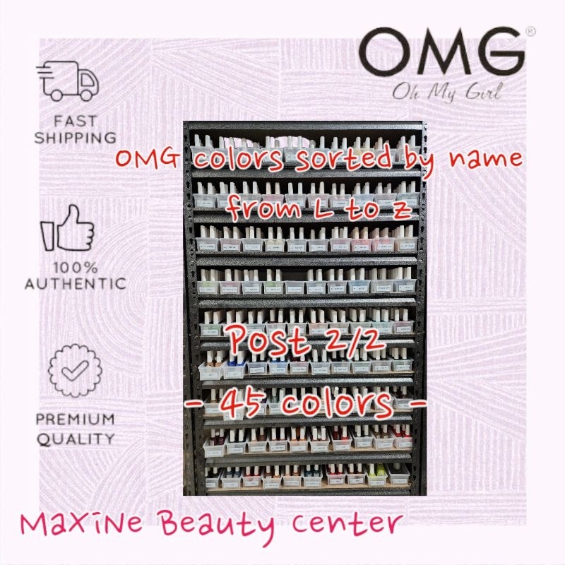 OMG nail lacquer PART 2, nail polish - sorted by name from L to Z, 10mL ...
