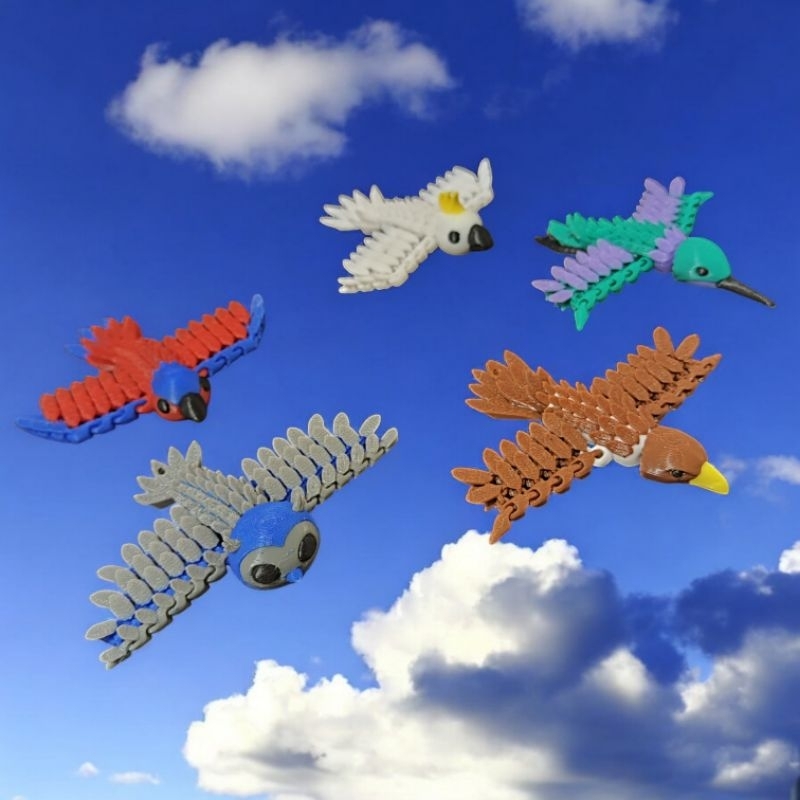 Flying Animal Toys - Bird Toys - Parrot, Owl, Hawk - Articulate ...