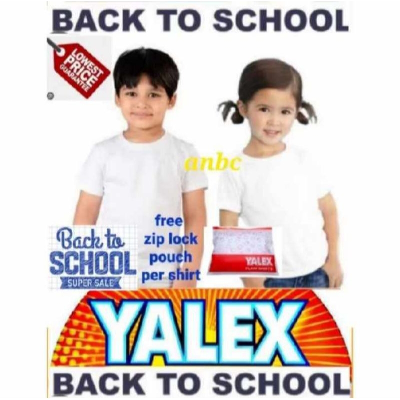 YALEX WHITE Plain Tshirt for KIDS and ADULT | Shopee Philippines