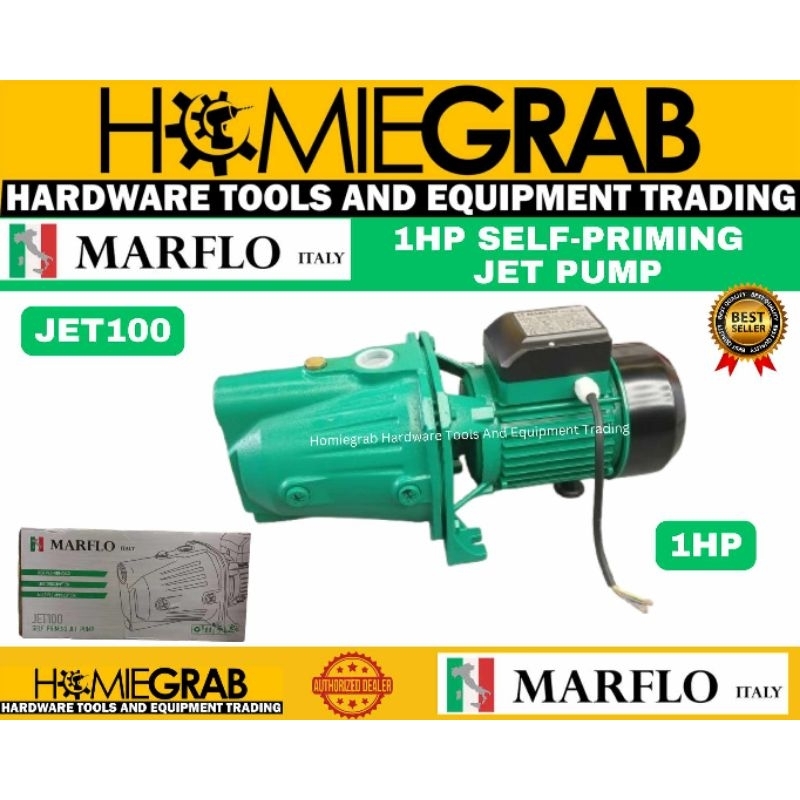 MARFLO ITALY 1.0HP SELF-PRIMING JET PUMP JET100 / MARFLO ITALY 0.5HP ...