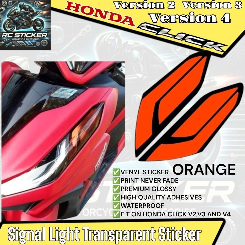 CLICK V2/V3 AND V4 SIGNAL LIGHT STICKER ACCESSORIES / CLICK STICKER ...